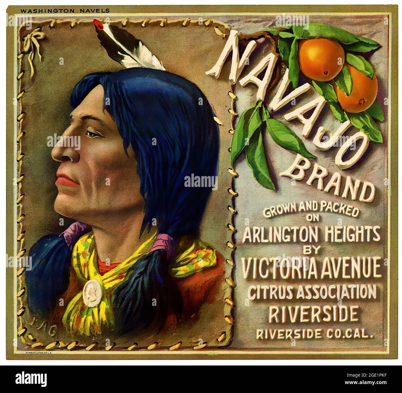 Colorful, twentieth century American paper labels applied to fruit ...