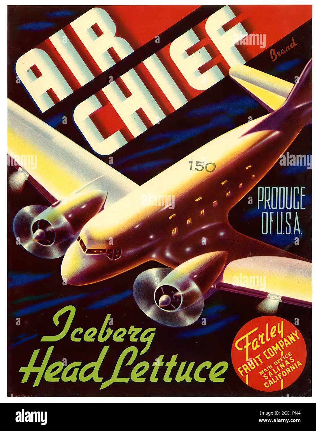 Colorful, twentieth century American paper labels applied to fruit ...