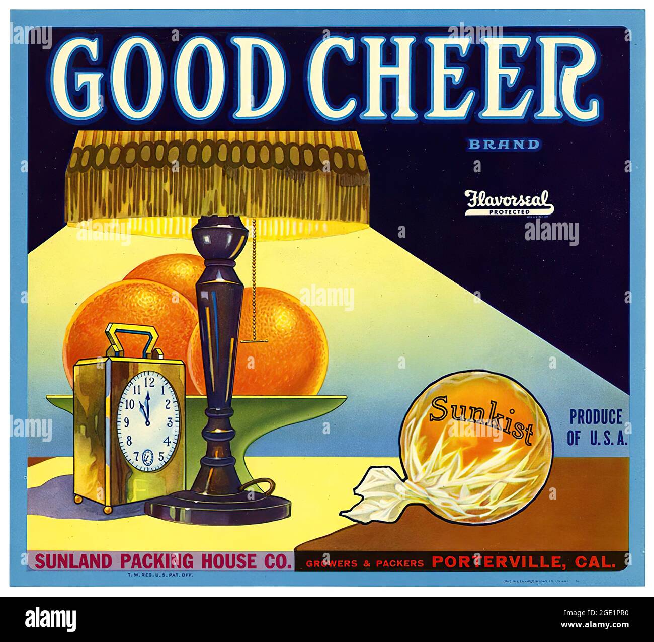 Colorful, twentieth century American paper labels applied to fruit ...