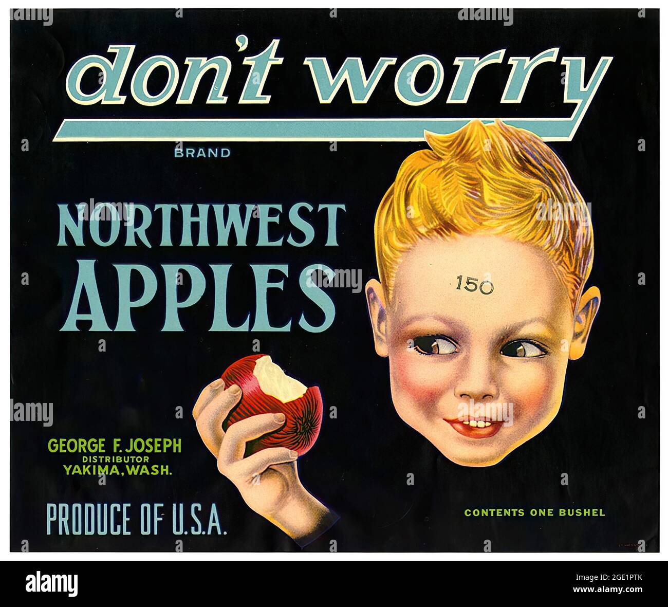 Colorful, twentieth century American paper labels applied to fruit ...