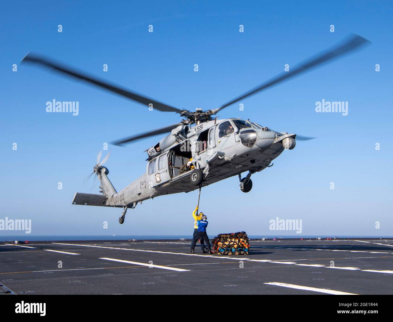 210811-N-WY048-3427 PACIFIC OCEAN (Aug. 11, 2021) – Aviation Boatswain ...