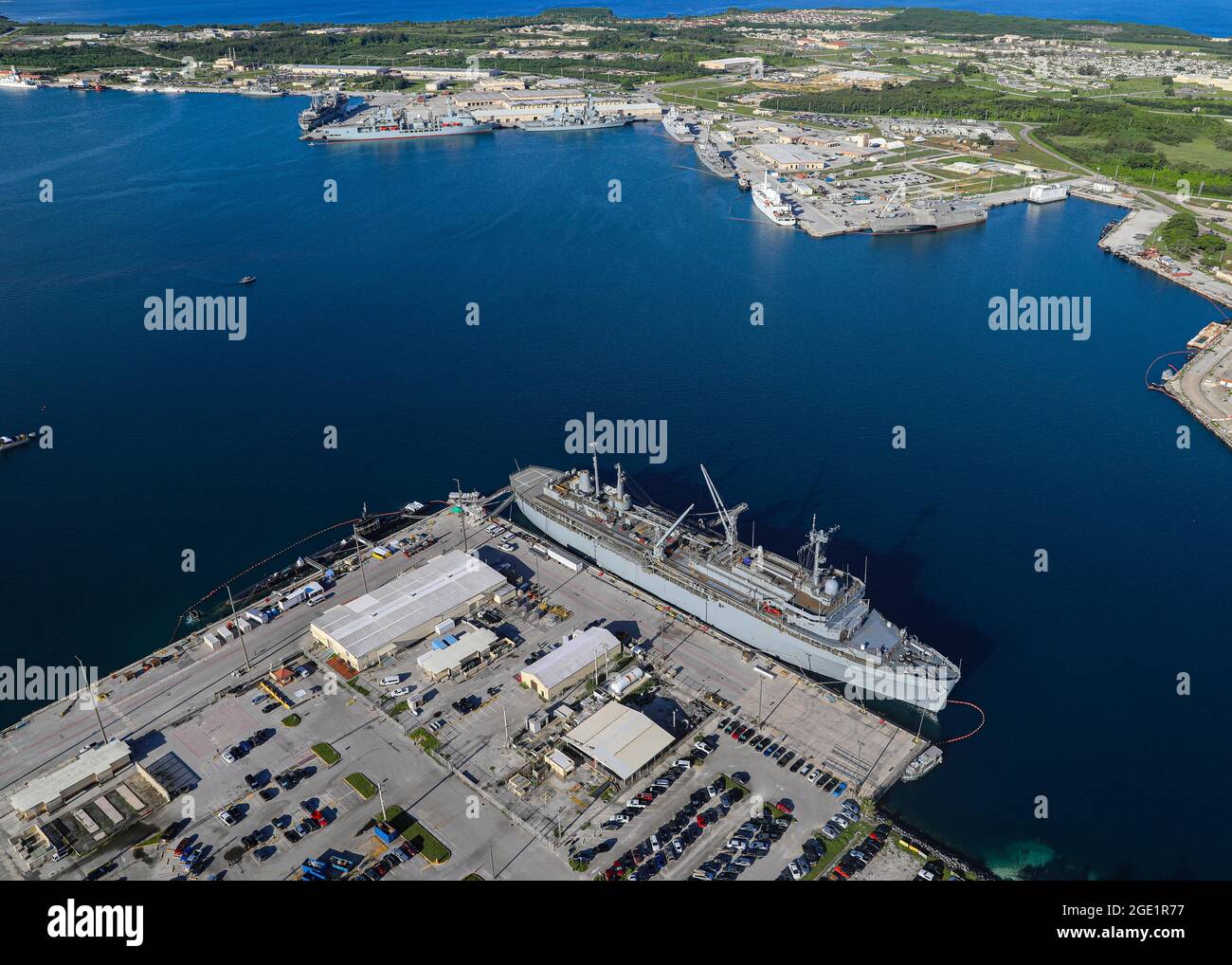 APRA HARBOR, Guam (Aug. 11, 2021) - An aerial view of U.S. Naval Base ...