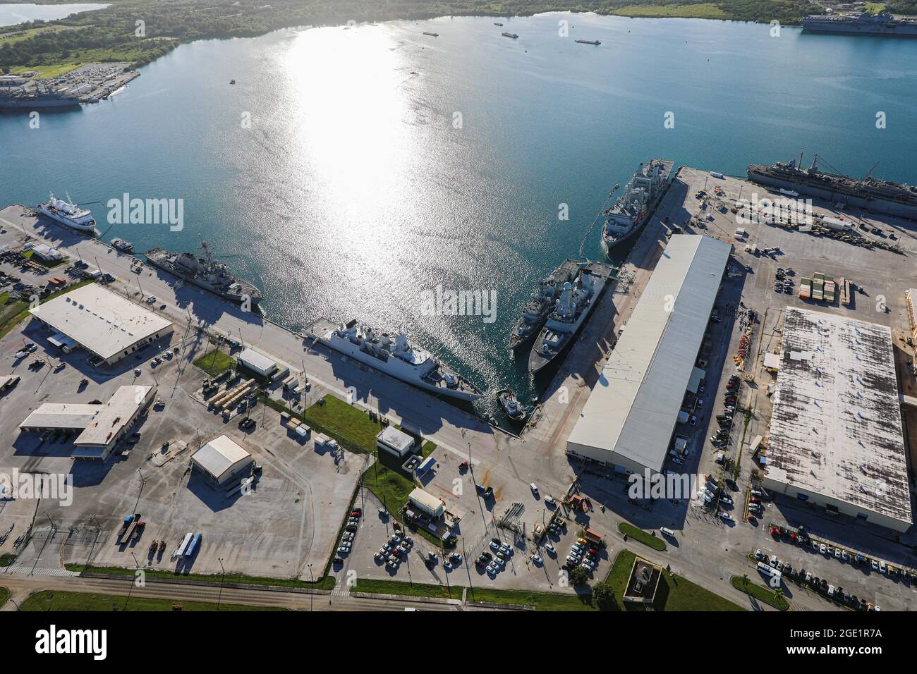 APRA HARBOR, Guam (Aug. 11, 2021) - An aerial view of U.S. Naval Base ...