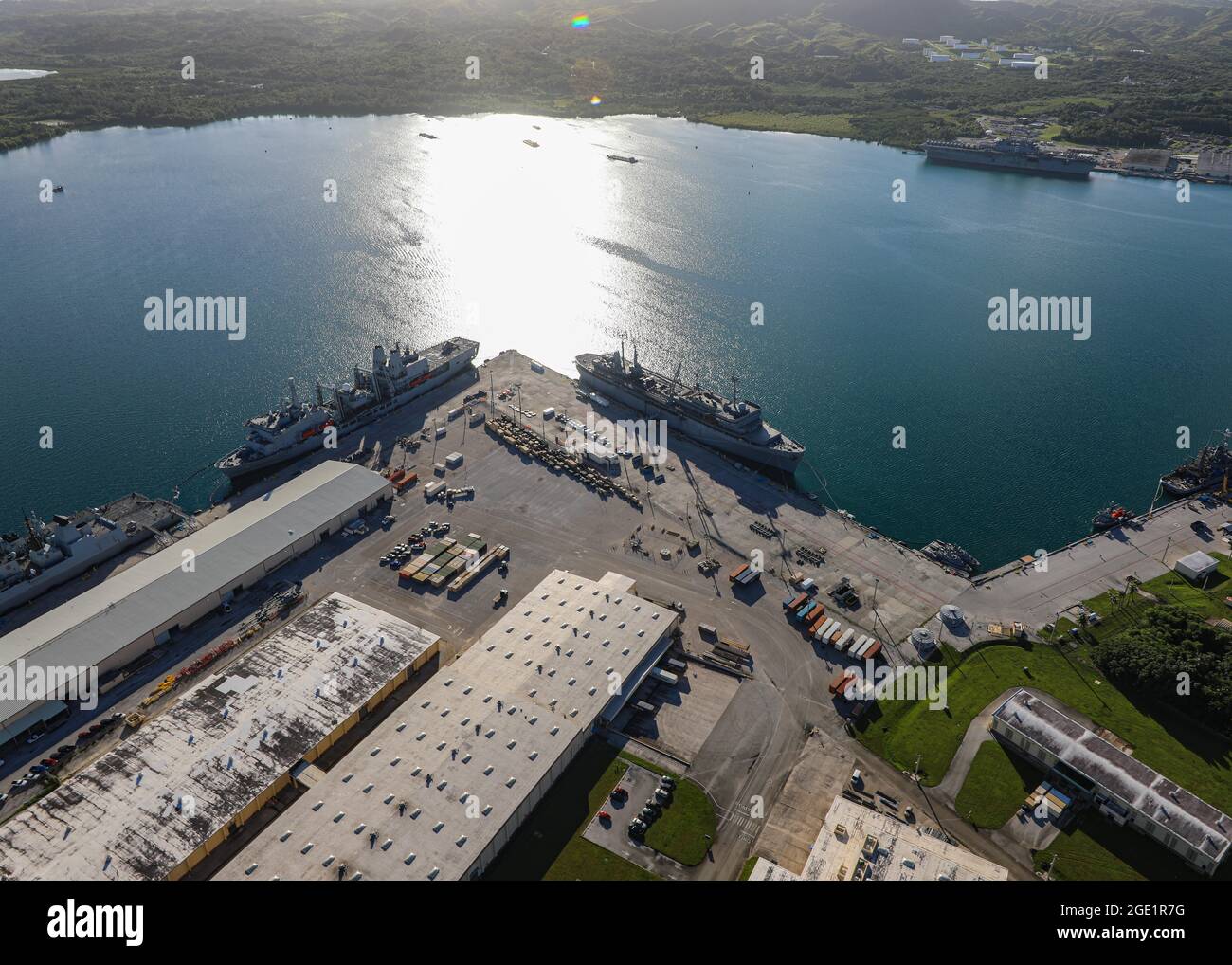 APRA HARBOR, Guam (Aug. 11, 2021) - An aerial view of U.S. Naval Base ...