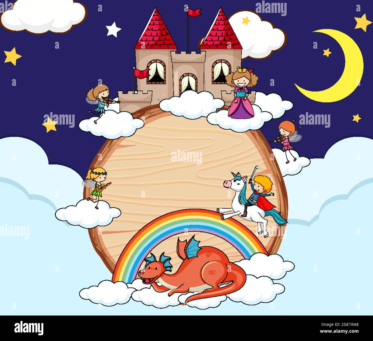 Fairy tale banner template illustration Stock Vector Image & Art - Alamy