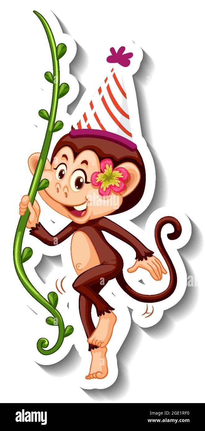 Cartoon monkey wearing hat hi-res stock photography and images - Alamy