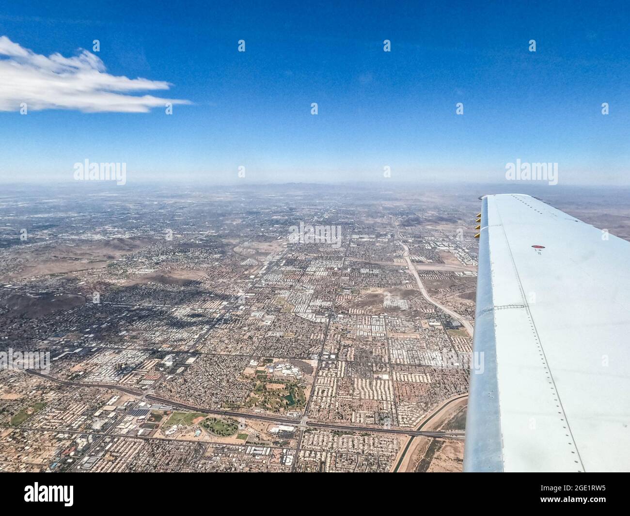 Flight flying over Phoenix, Arizona, USA Stock Photo - Alamy