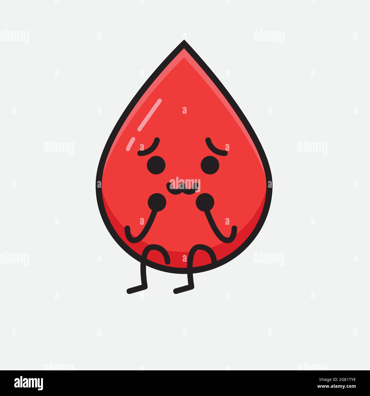 Vector Illustration of Blood Character with cute face and simple body ...