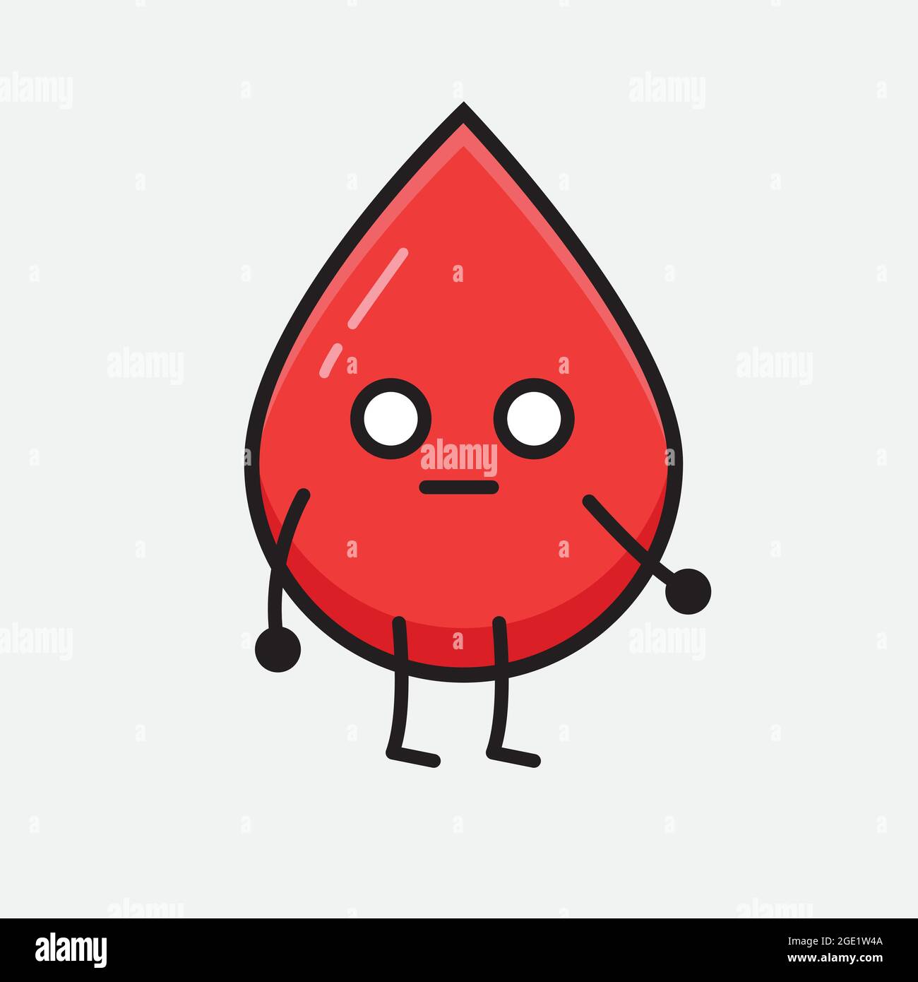 Vector Illustration of Blood Character with cute face and simple body ...