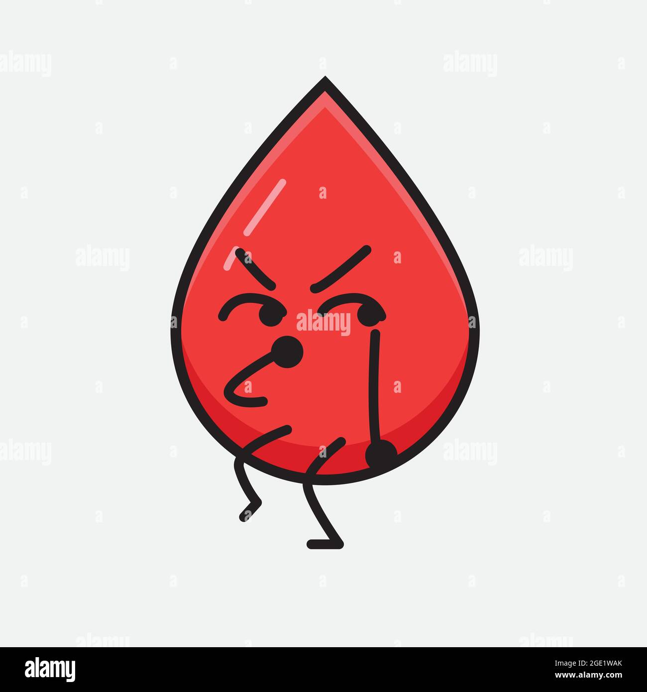 Vector Illustration of Blood Character with cute face and simple body ...