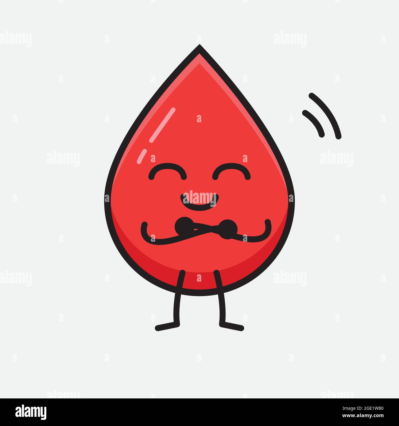 Vector Illustration of Blood Character with cute face and simple body ...