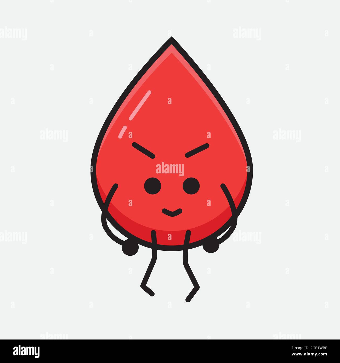 Vector Illustration of Blood Character with cute face and simple body ...