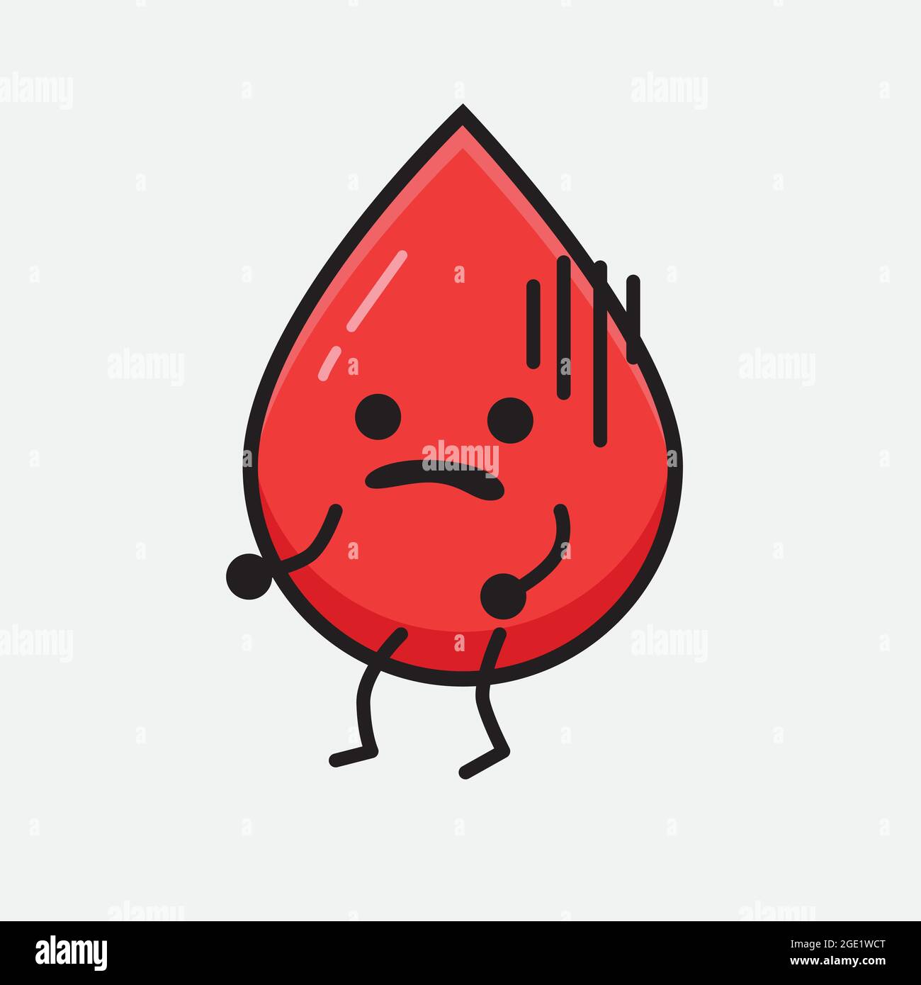 Vector Illustration of Blood Character with cute face and simple body ...