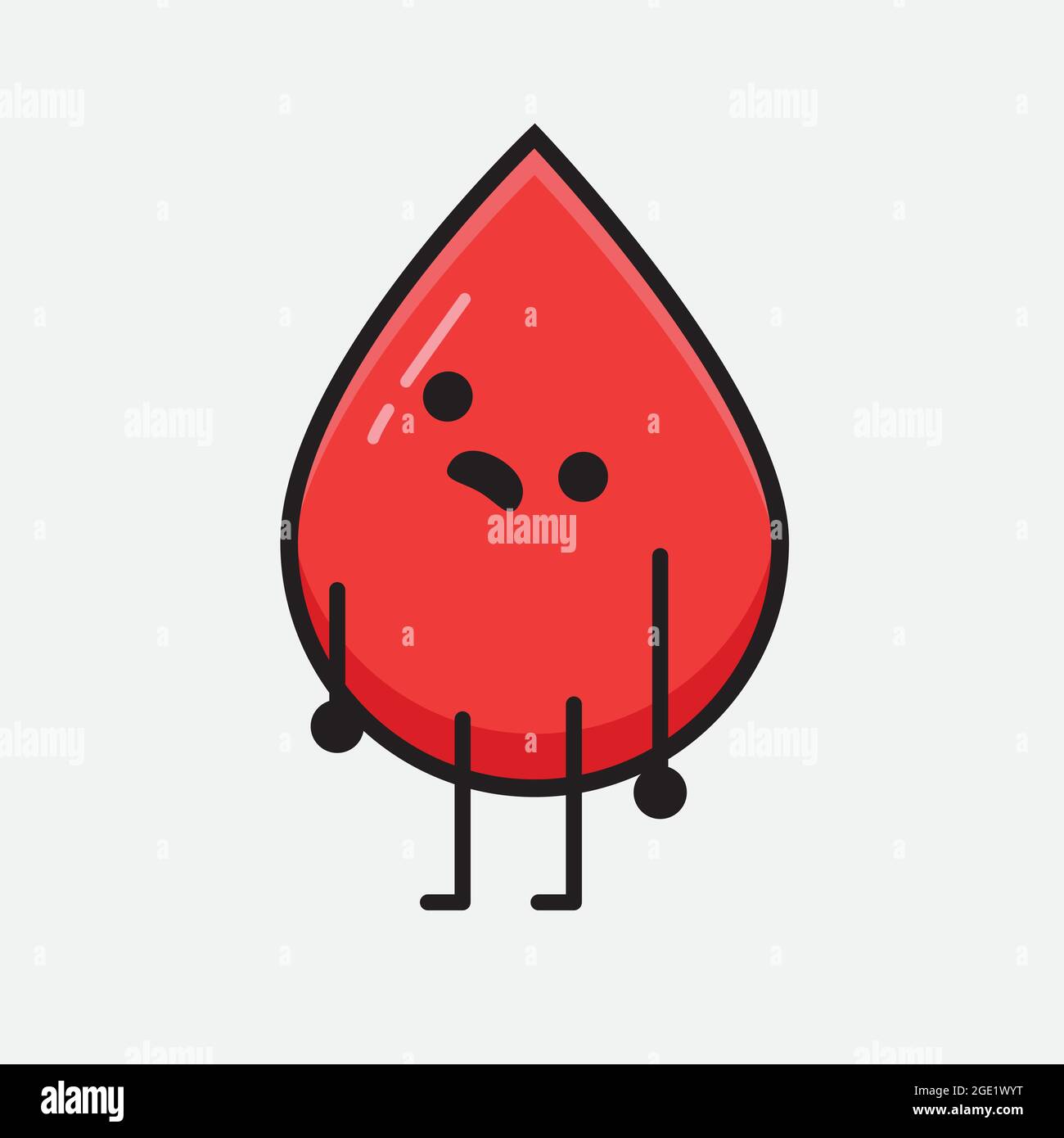 Vector Illustration of Blood Character with cute face and simple body ...