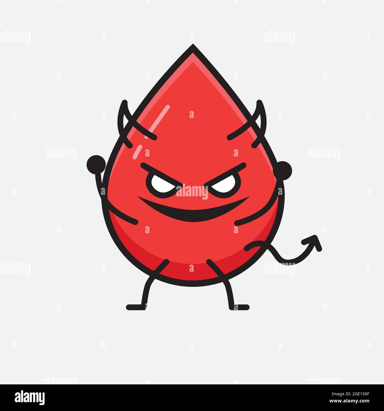 Vector Illustration of Blood Character with cute face and simple body ...