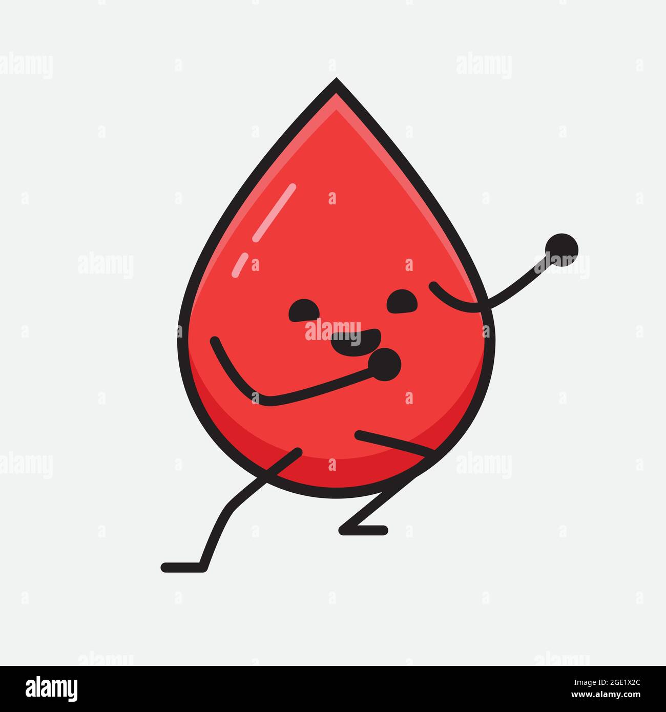 Vector Illustration of Blood Character with cute face and simple body ...