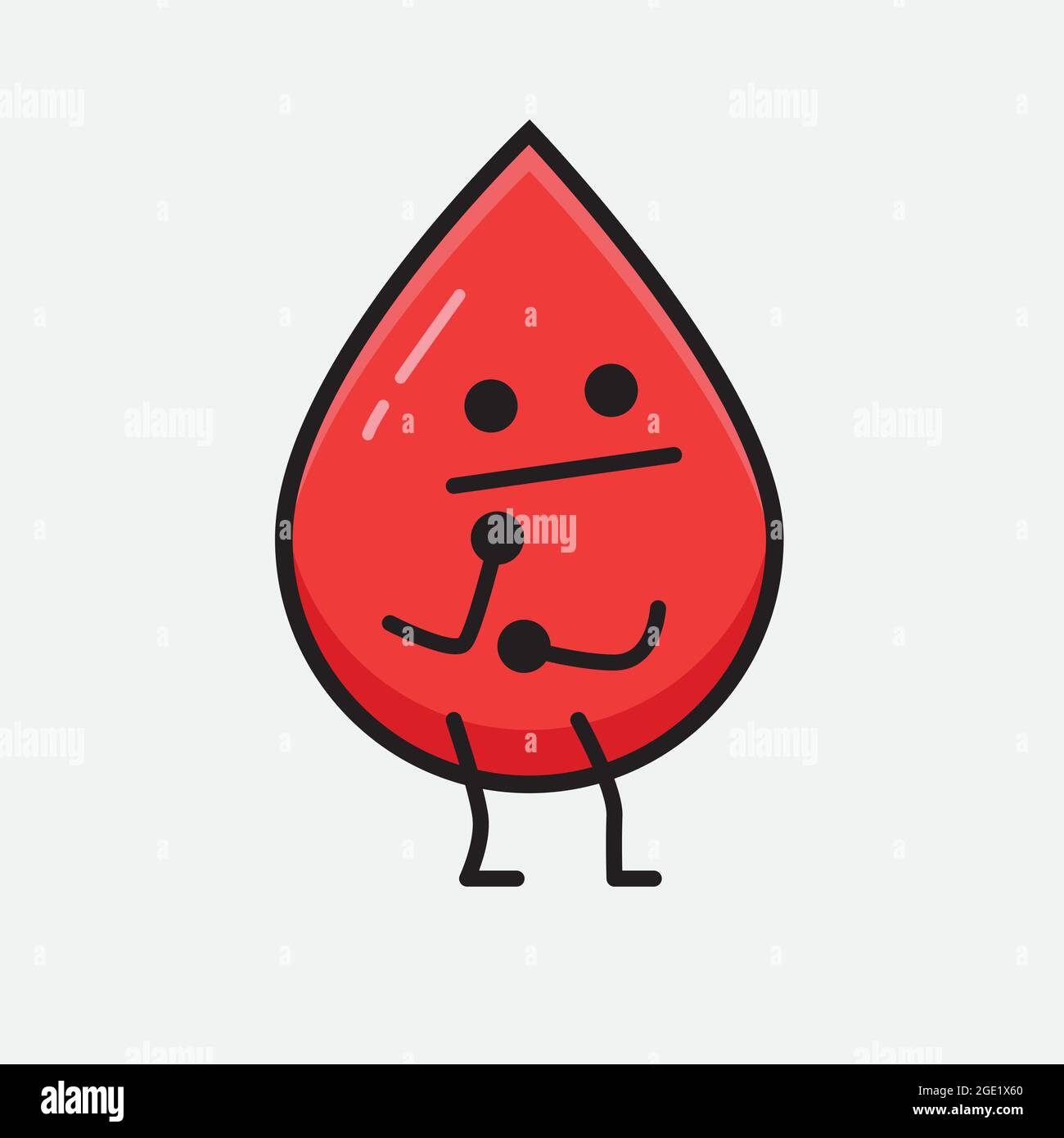 Vector Illustration of Blood Character with cute face and simple body ...