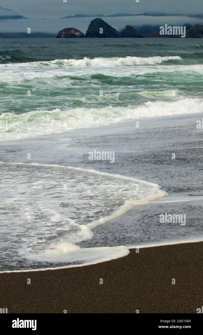Beach surf, Ophir State Park, Oregon Stock Photo - Alamy