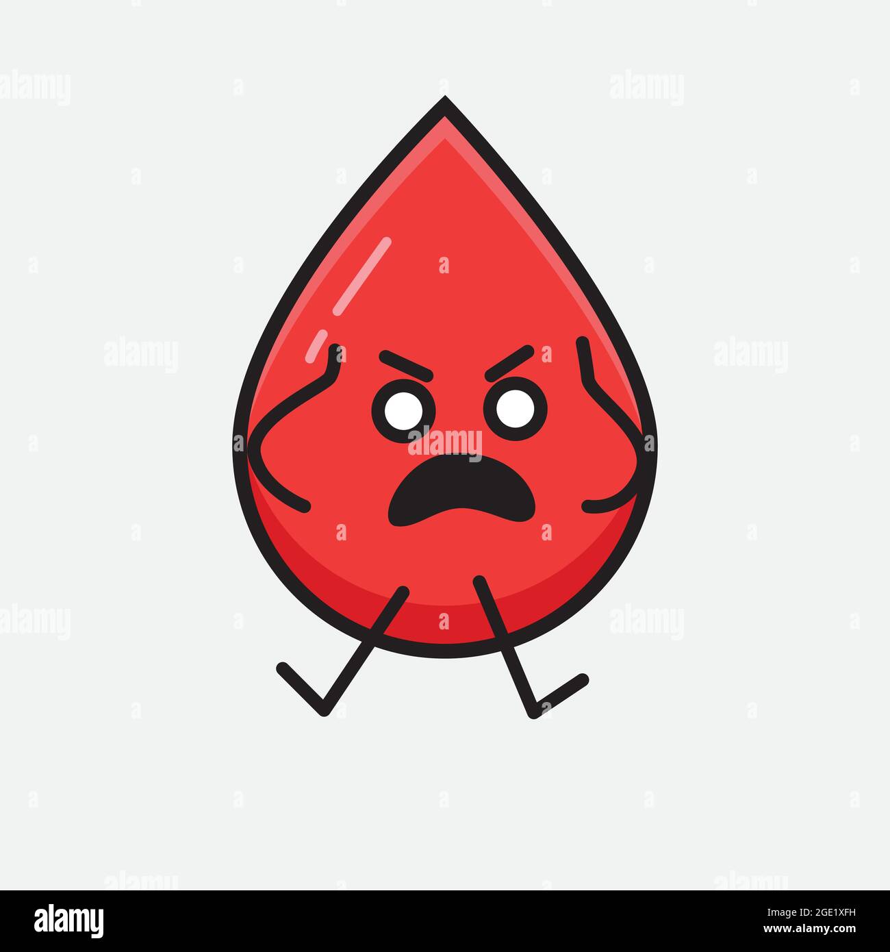 Vector Illustration of Blood Character with cute face and simple body ...