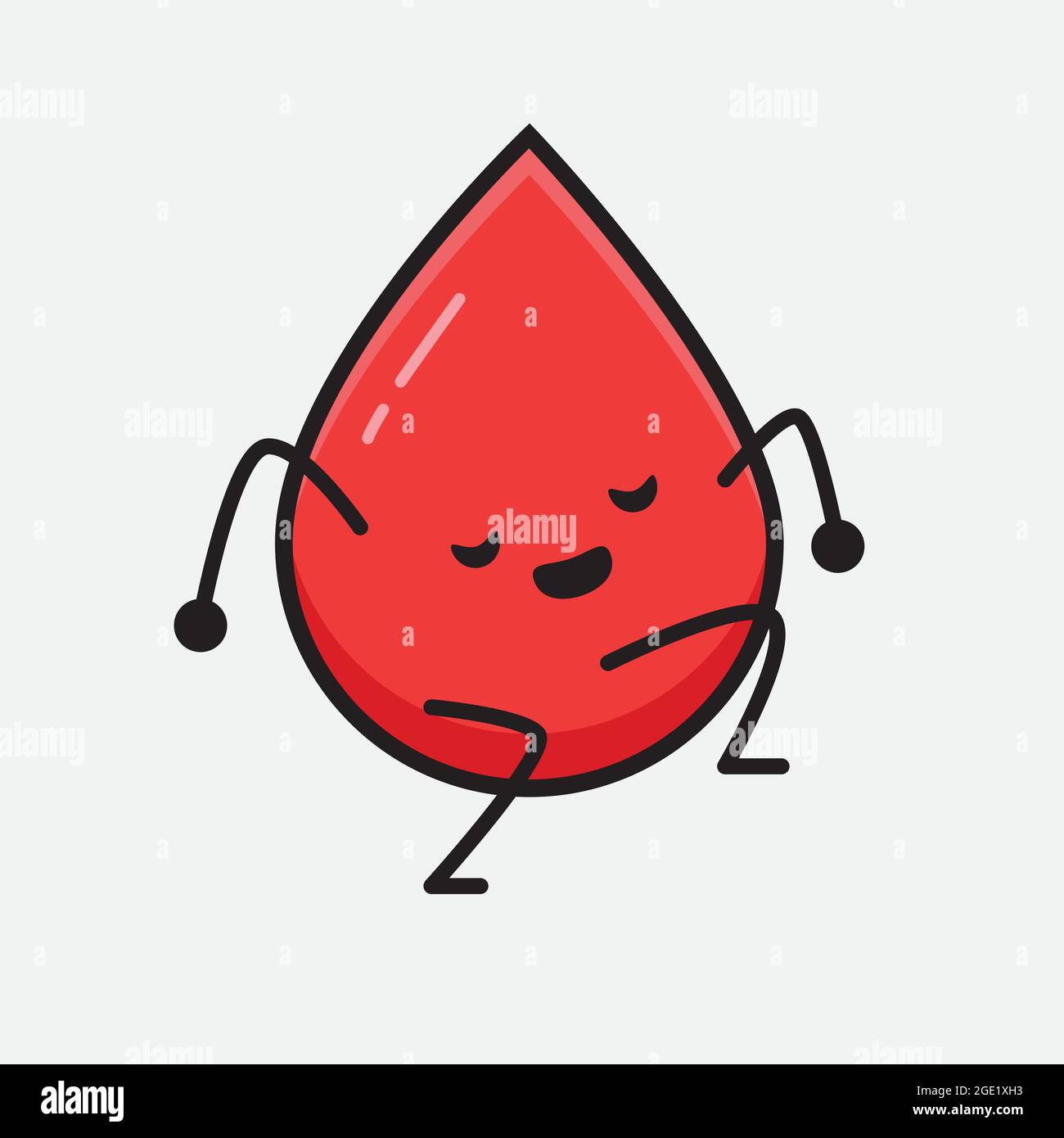Vector Illustration of Blood Character with cute face and simple body ...