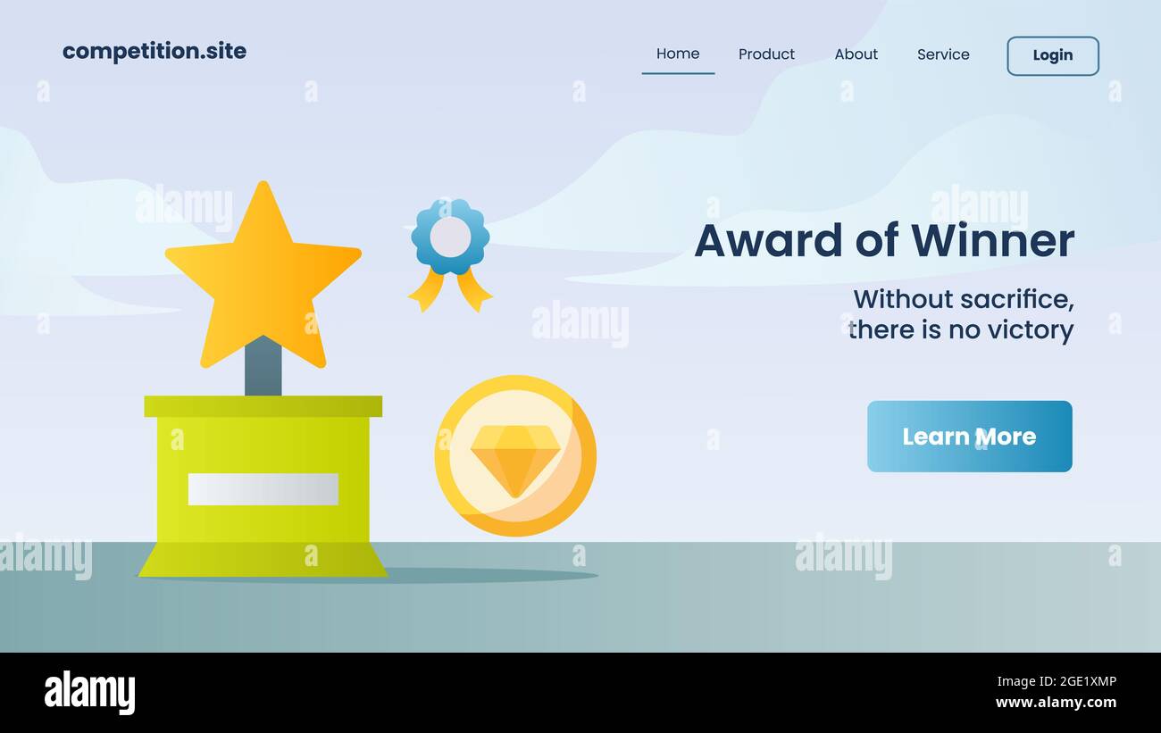 medal, diamond and trophy as award of winner with tagline without ...