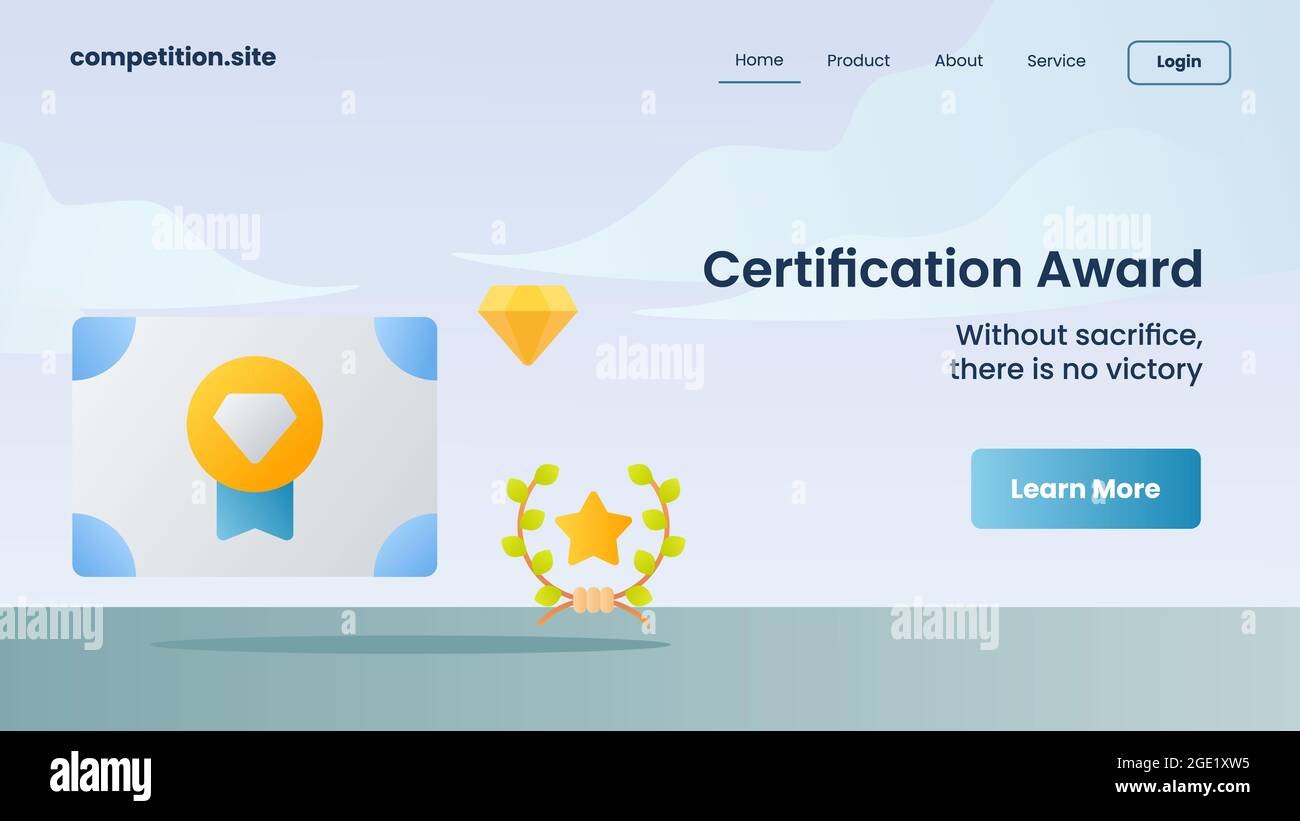 certification award with tagline without sacrifice there is no victory ...