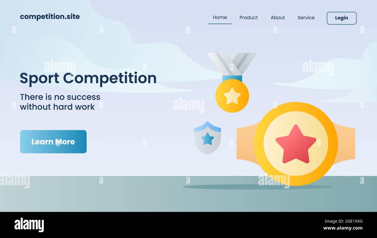 golden medal, championship belt for sport competition with tagline ...