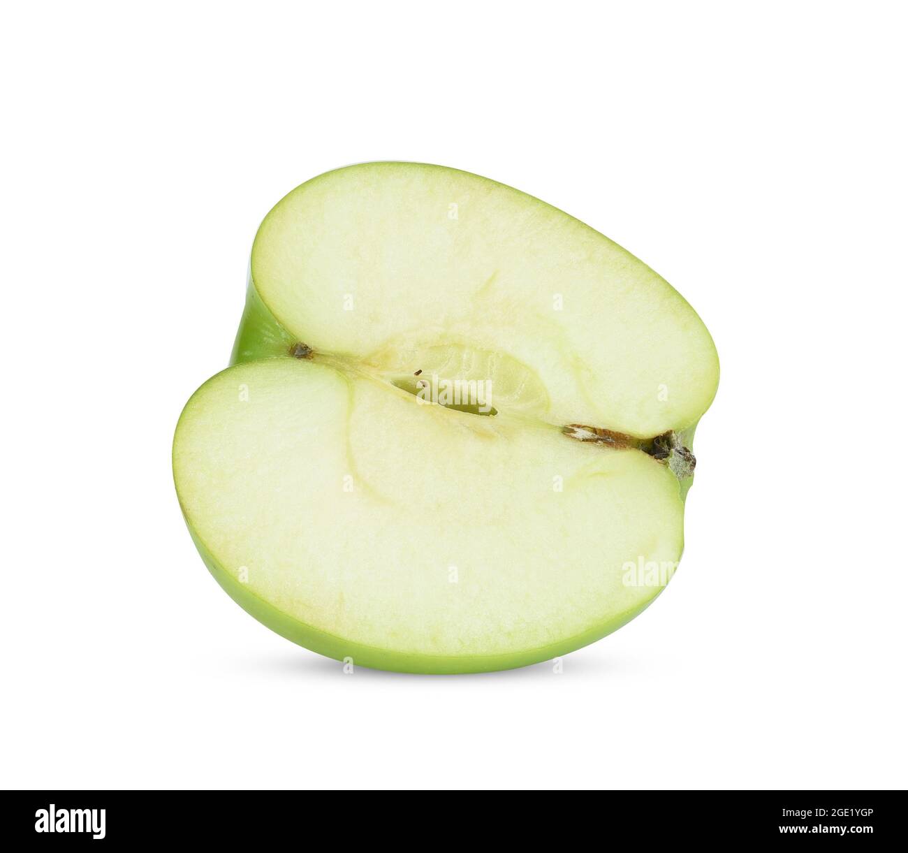 Half Green Apple isolated on white background Stock Photo - Alamy