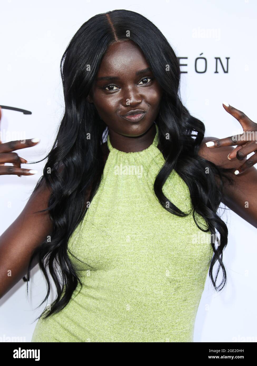 LOS ANGELES, CALIFORNIA, USA - AUGUST 15: Model Duckie Thot arrives at ...
