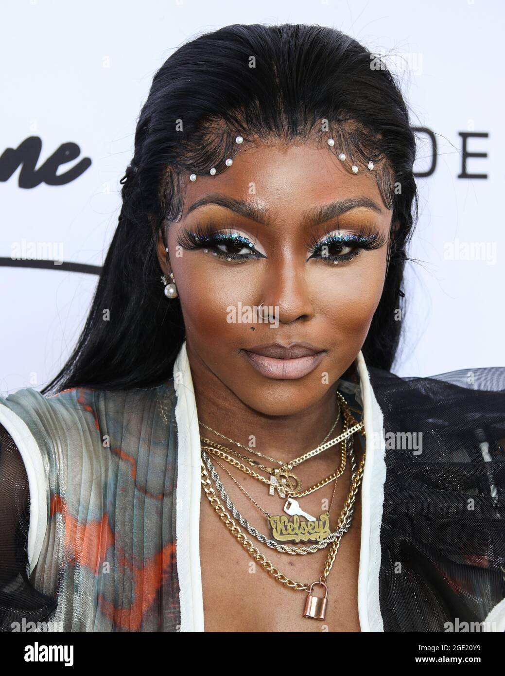 LOS ANGELES, CALIFORNIA, USA - AUGUST 15: Kelsey Brandon arrives at the ...