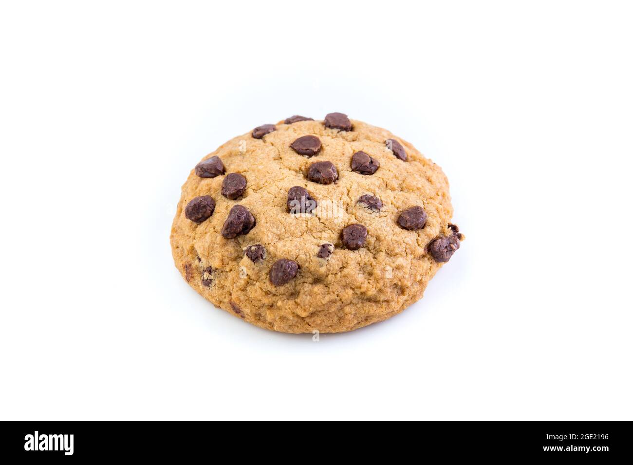 Isolated cookie on white background. Chocolate chip cookie Stock Photo ...