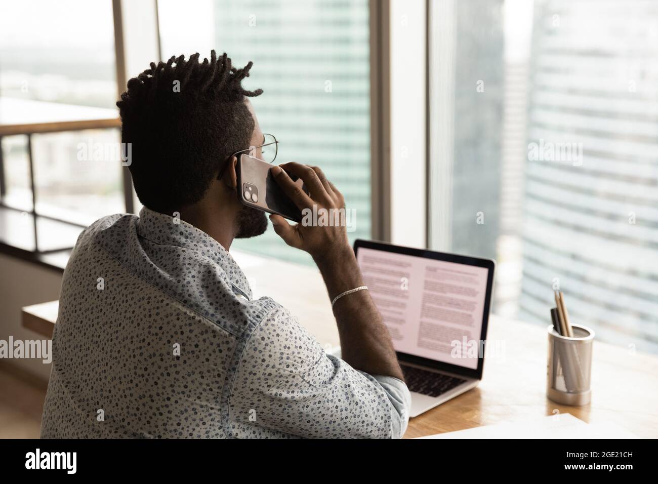 African american businessman talk on hi-res stock photography and ...