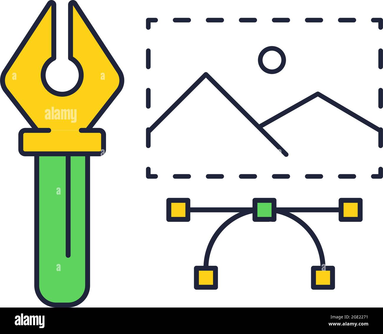 Creative tools web art icon line design vector Stock Vector Image & Art ...