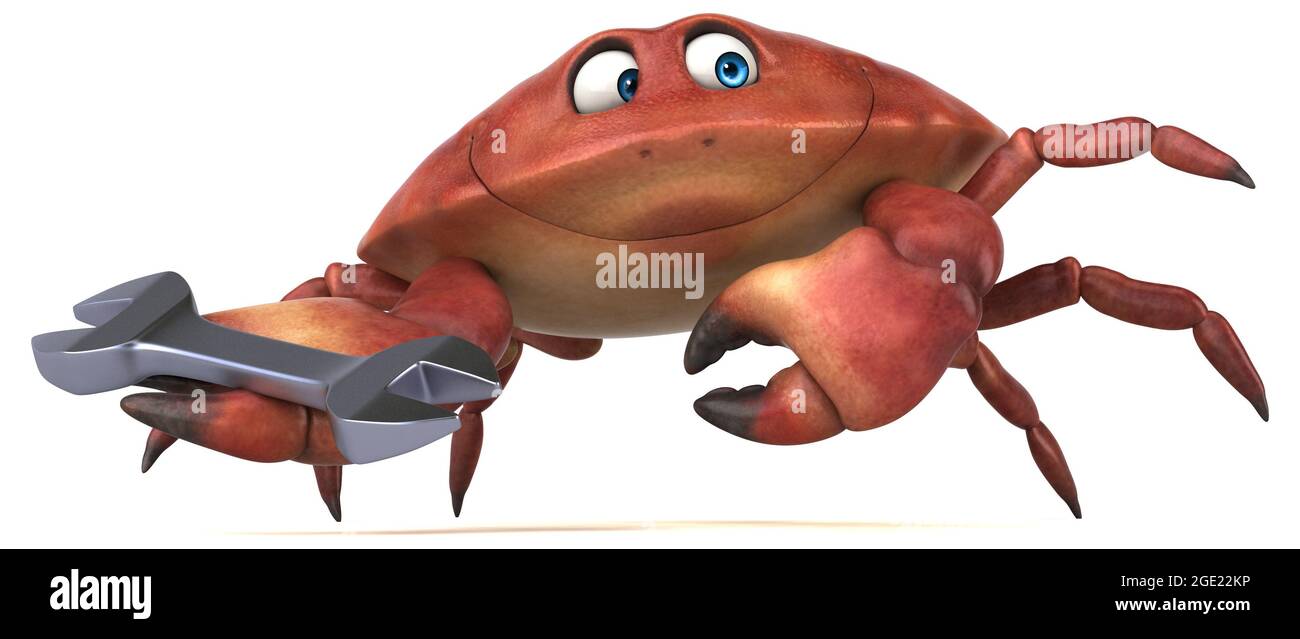 Fun crab - 3D Illustration Stock Photo - Alamy