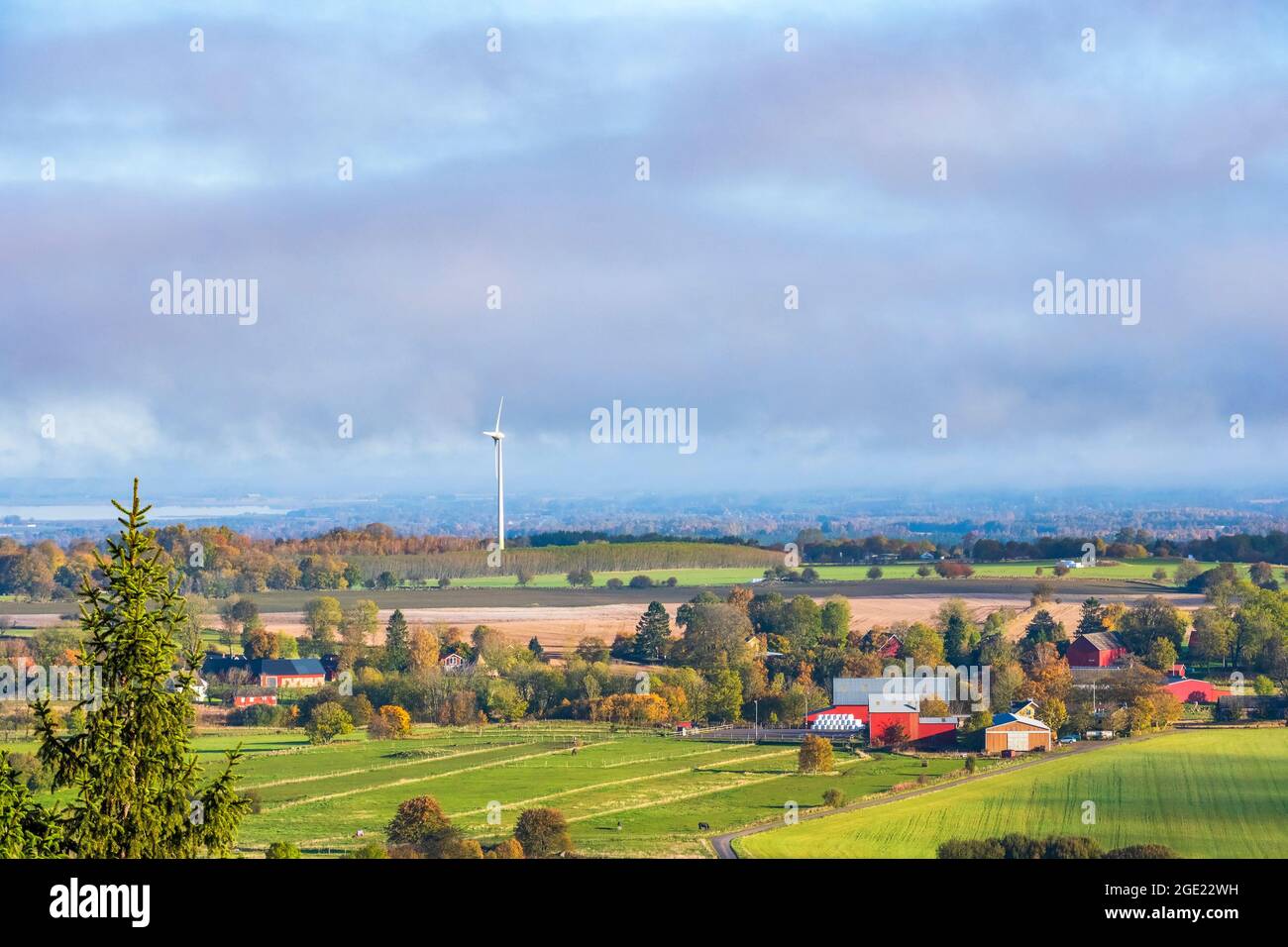 Aerial view autumn countryside homestead hi-res stock photography and ...