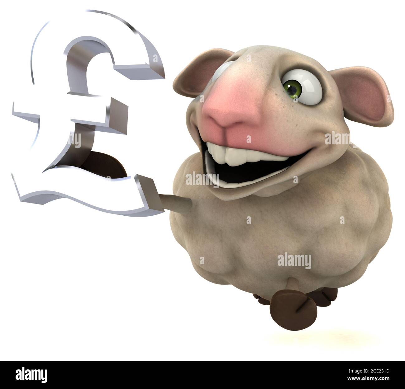 Fun sheep - 3D Illustration Stock Photo - Alamy