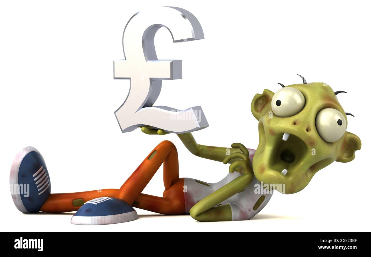 Fun zombie - 3D Illustration Stock Photo - Alamy