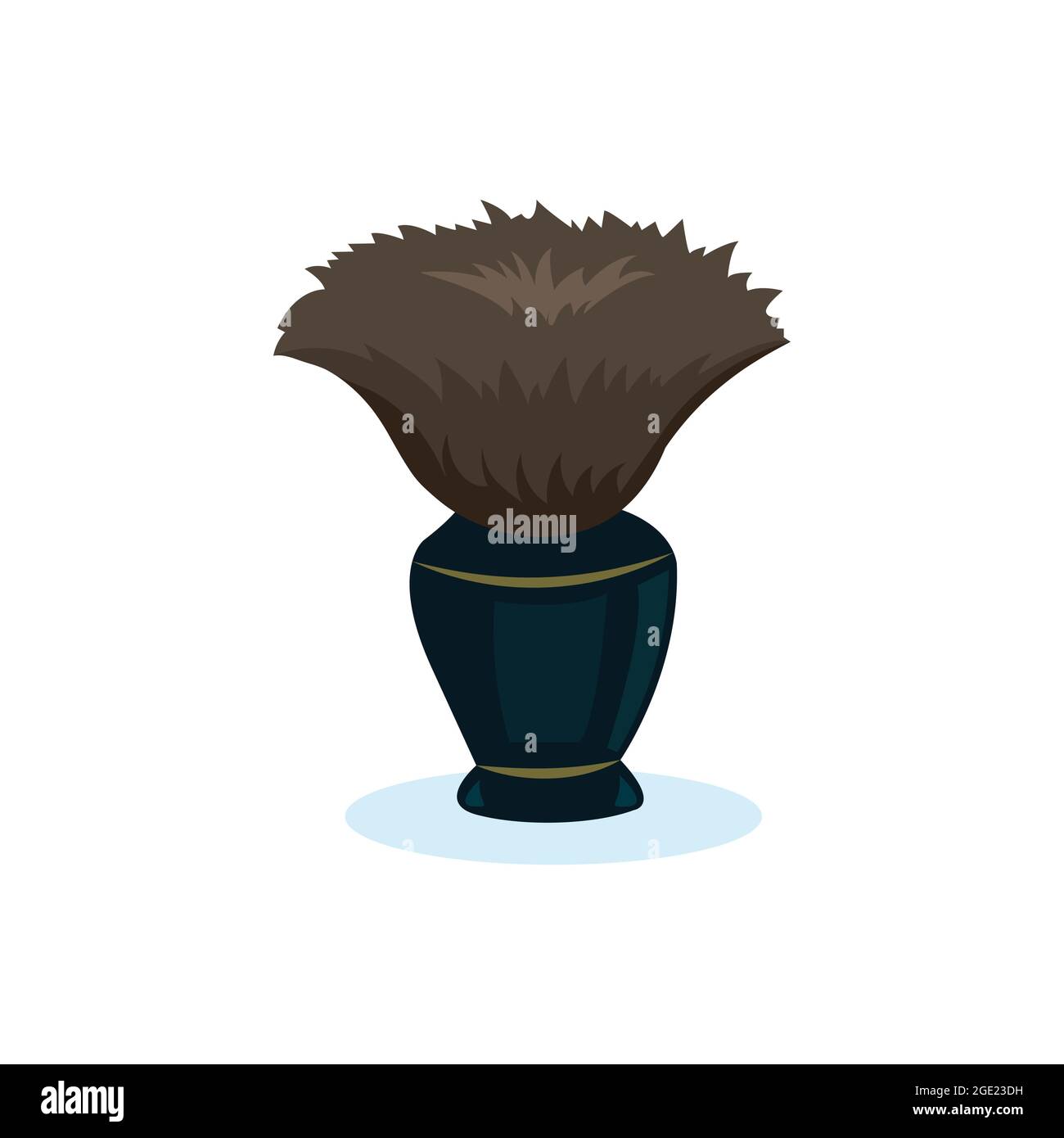 Shaving brush for men vector isolated on white. Classic shaving brush ...