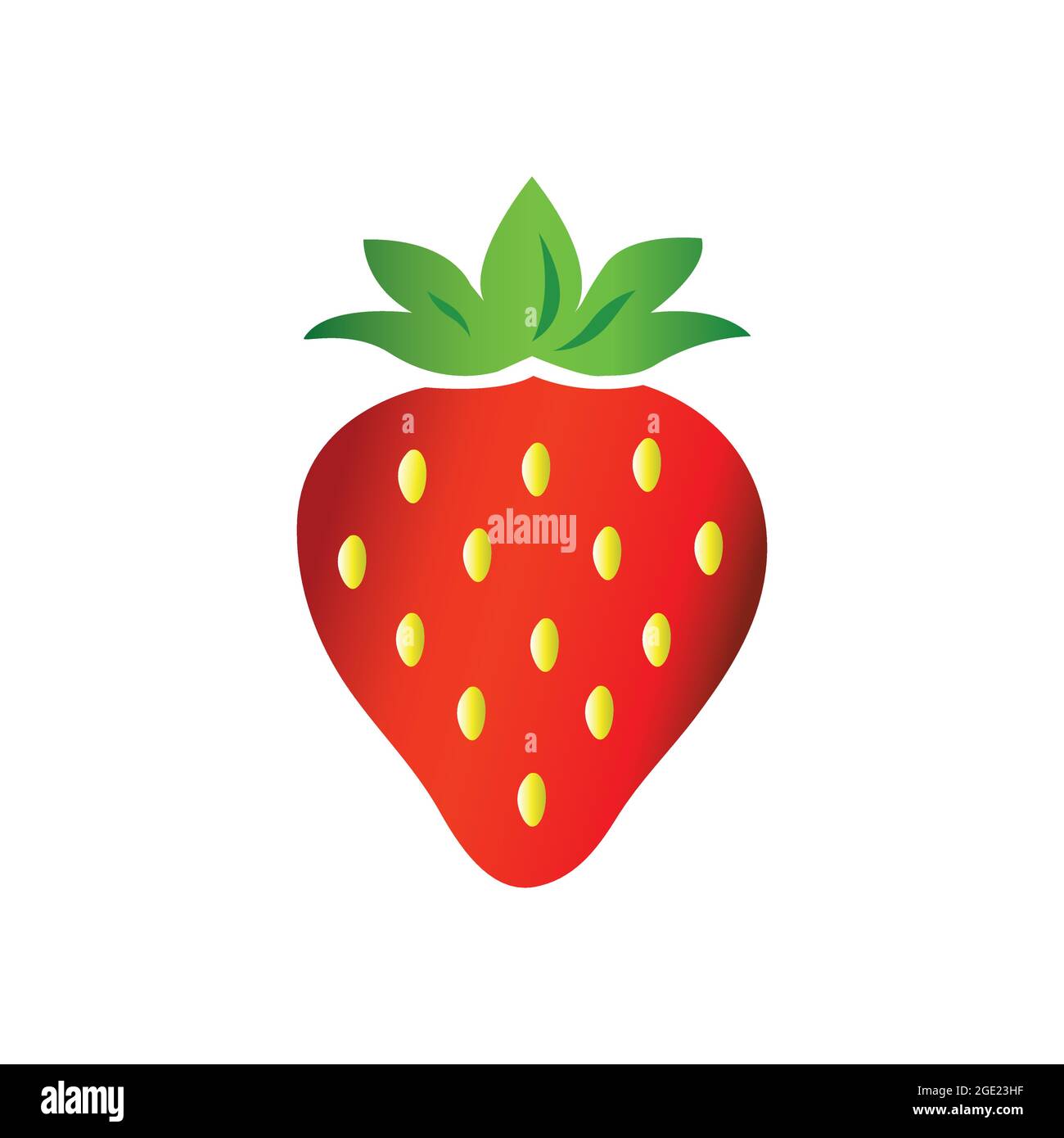 Strawberry icon isolated on white. Tasty and fresh strawberry fruit ...