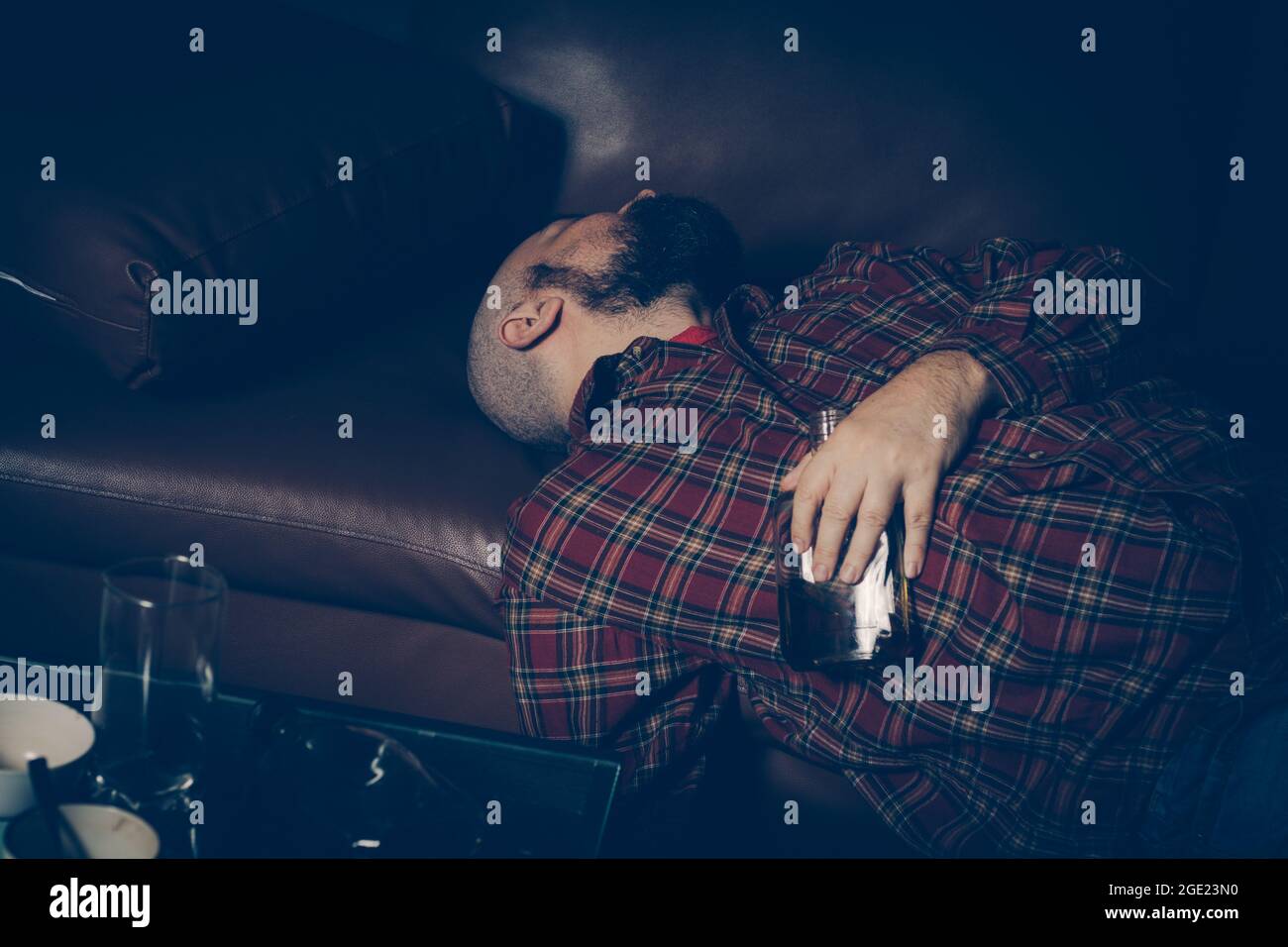 Drunk man sofa hi-res stock photography and images - Alamy