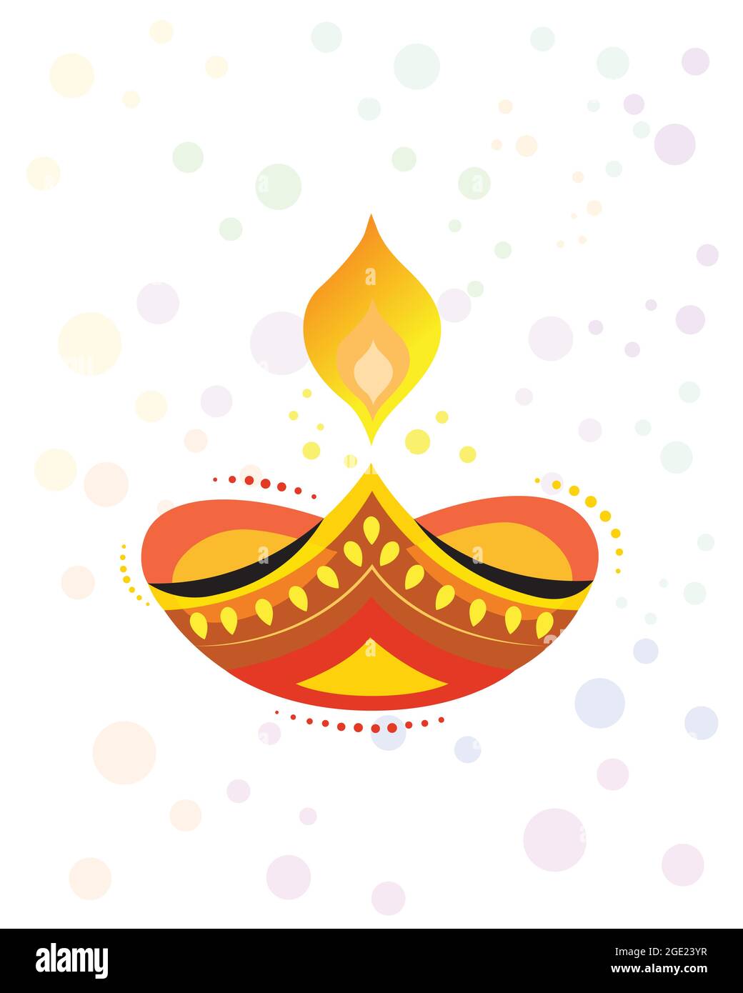 Vintage oil lamp vector isolated. Diwali festival lightning lamp ...