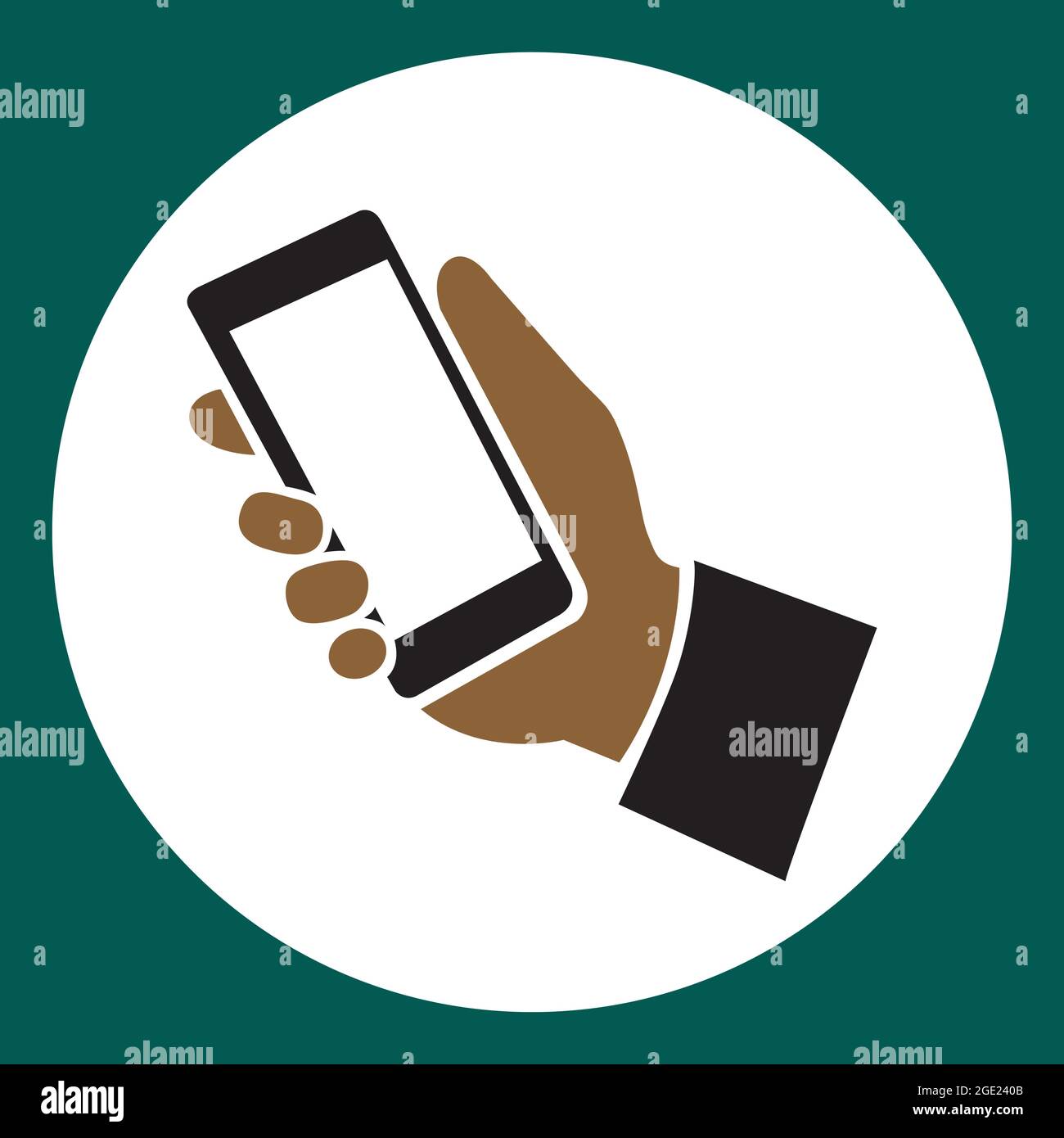 Woman holding portrait man Stock Vector Images - Alamy