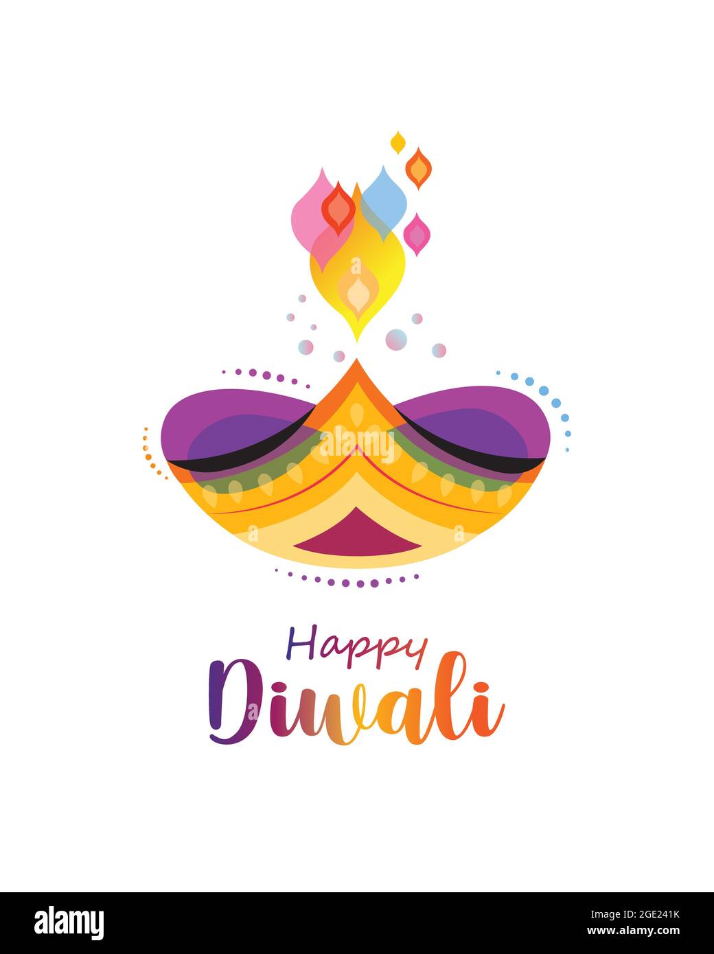 Vintage oil lamp vector isolated. Diwali festival lightning lamp ...