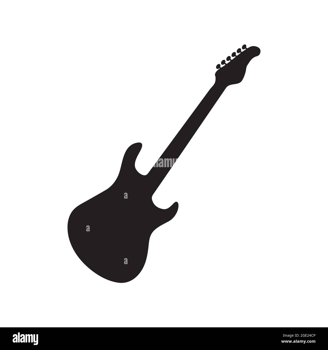 Guitar icon vector, Acoustic musical instrument vector Isolated on ...