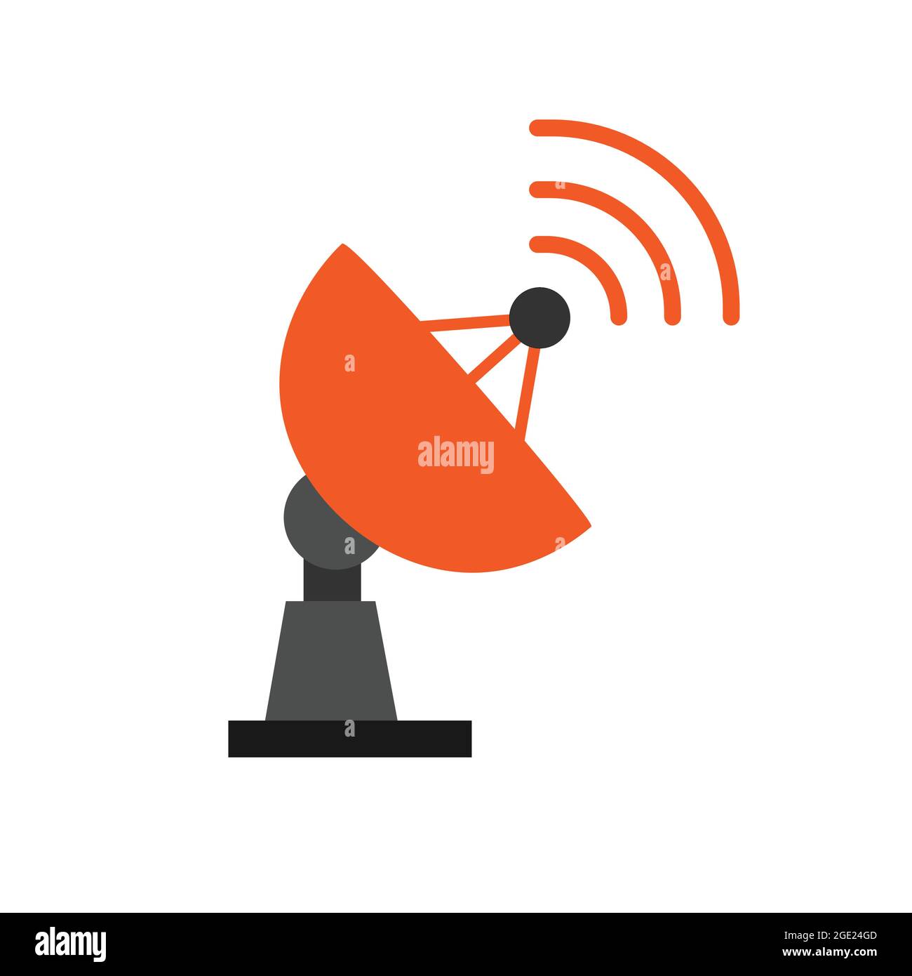 Parabolic satellite dish vector isolated on white Stock Vector Image ...