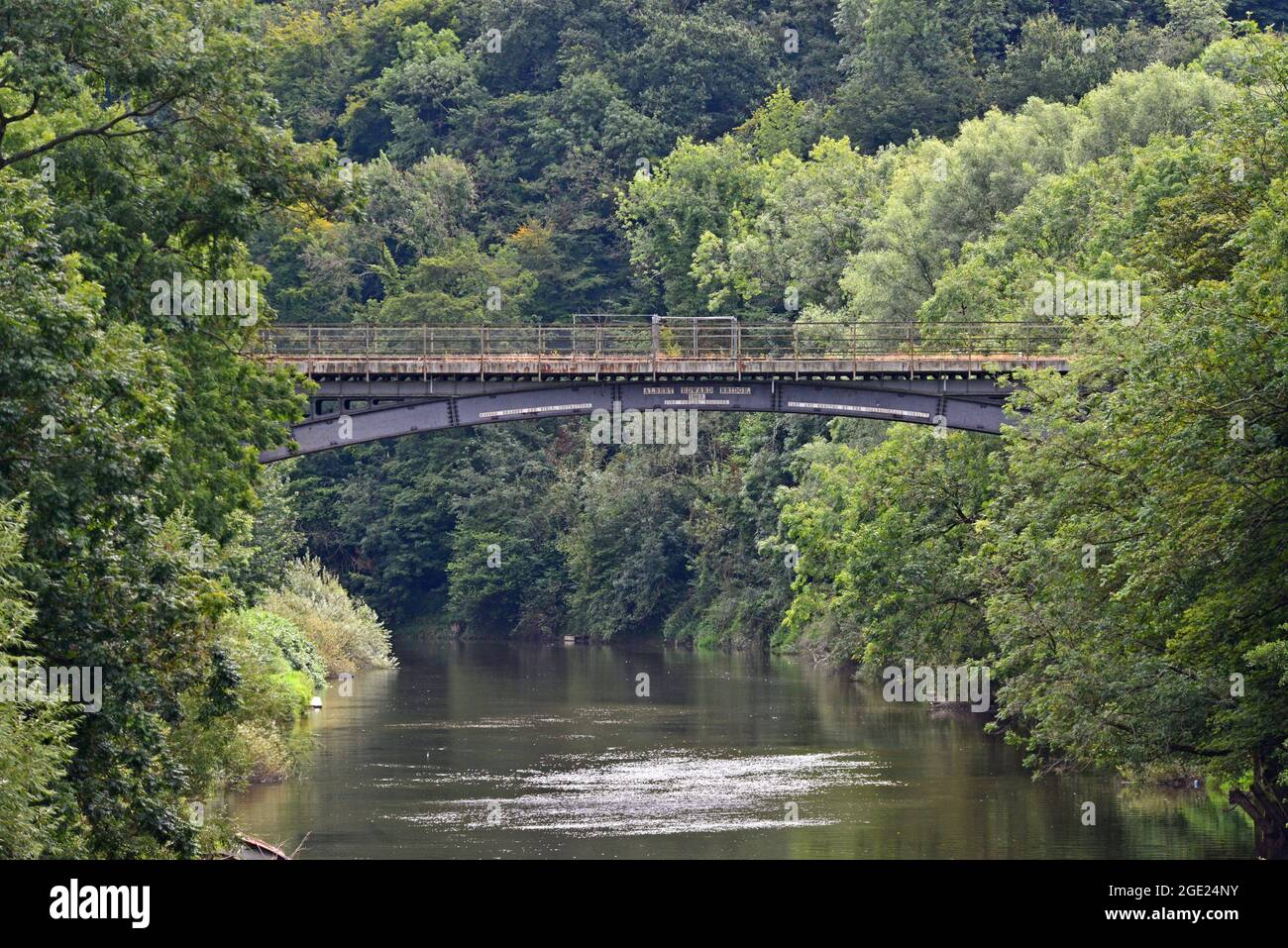 The Albert Edward Bridge over the River Severn, carrying the railway ...