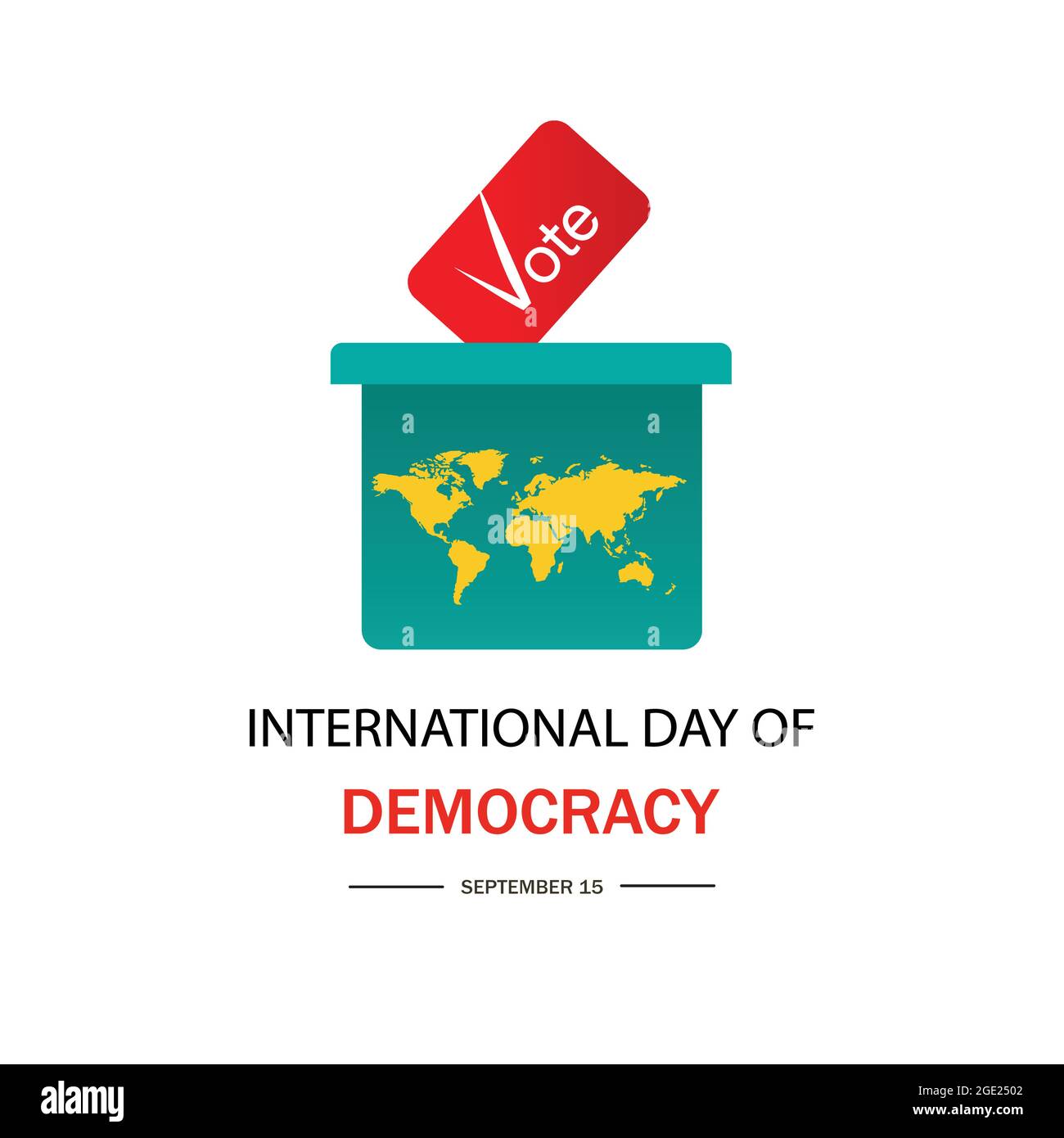 International day of democracy. September 15. Vote polling box vector ...