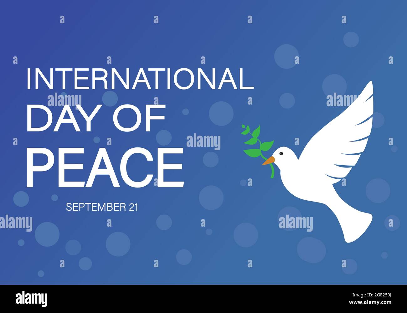 International Day of Peace or World Peace Day banner or poster. Peace ...