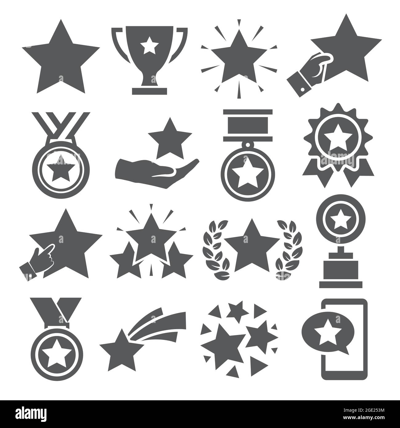 Star icons set on white background Stock Vector Image & Art - Alamy
