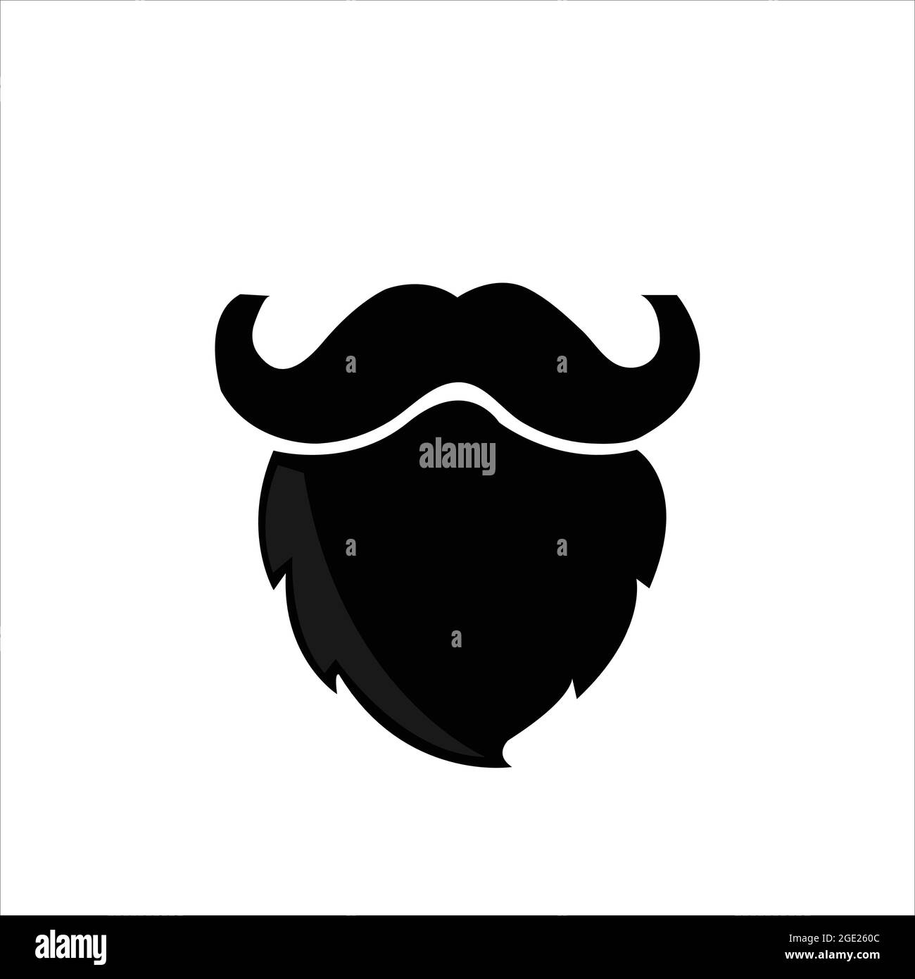 Trendy beard and moustache vector isolated. Hipster style hair Stock ...